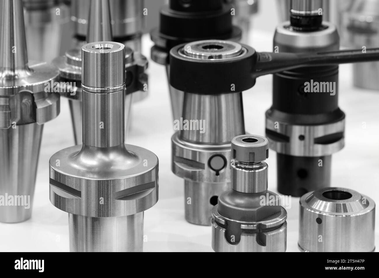 Milling metal cutter tools for CNC machine, dustrial design background ...