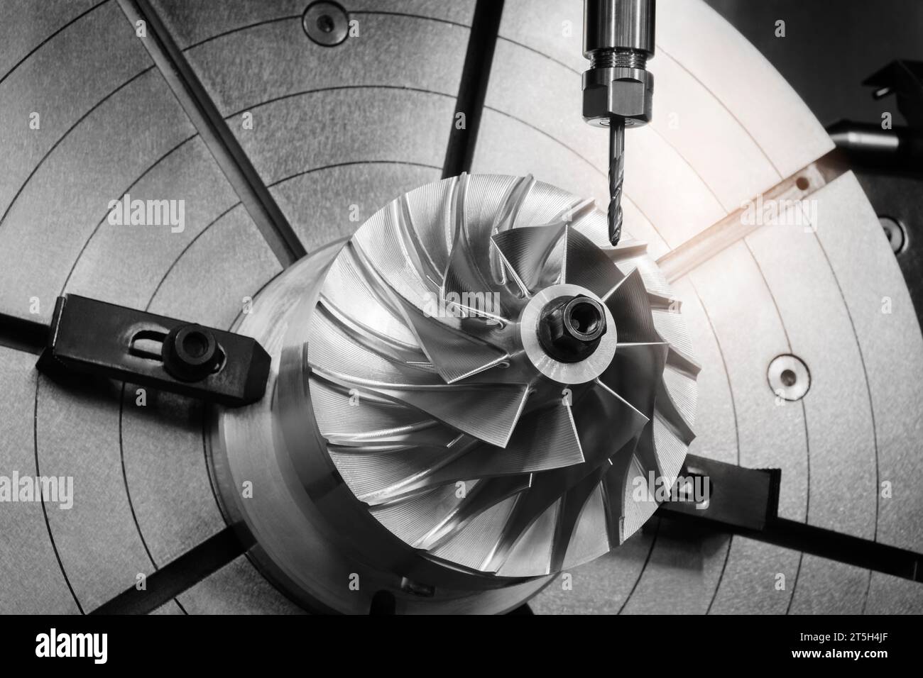 Manufacturing CNC professional lathe machine witgh turbine, impeller ...
