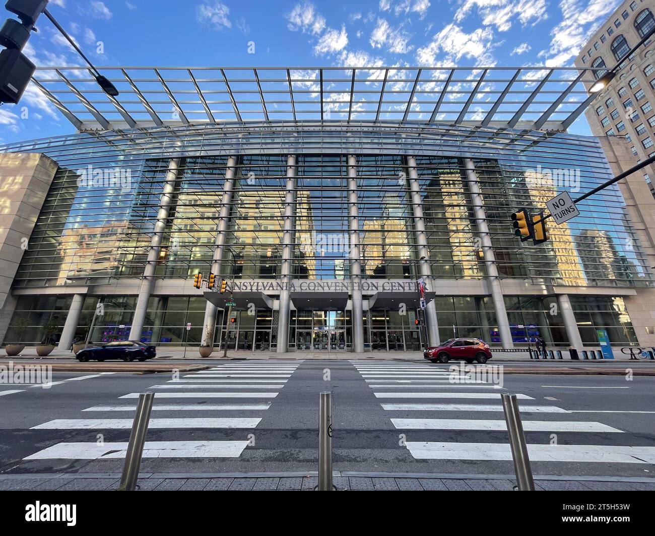Philadelphia, PA – US – Oct 15, 2023 The new Broad Street facade of the ...
