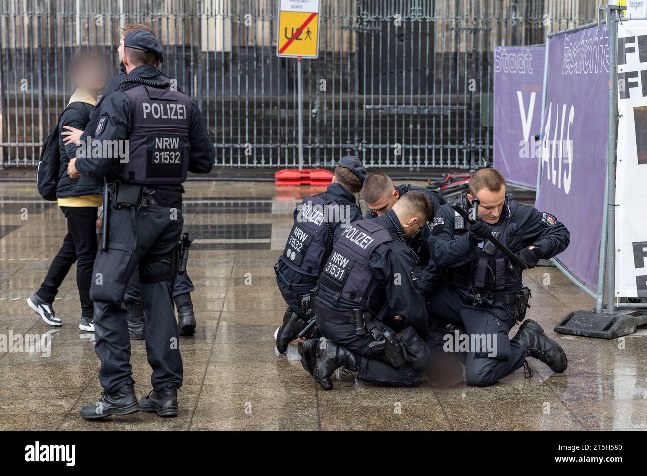 Cologne, Germany. 05th Nov, 2023. After an incident during the ...