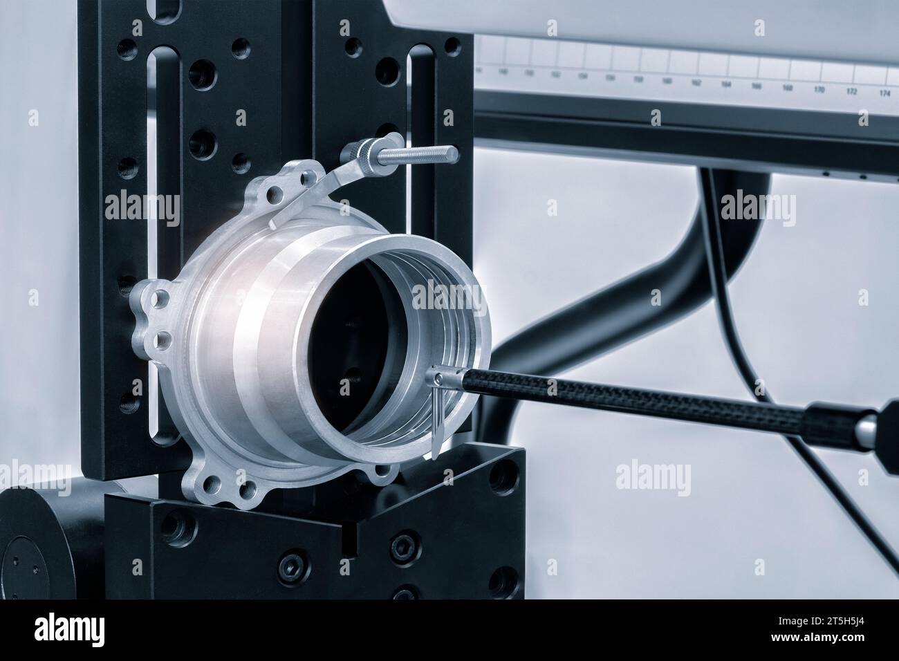 Quality control on milling CNC machine, coordinate measuring machine ...