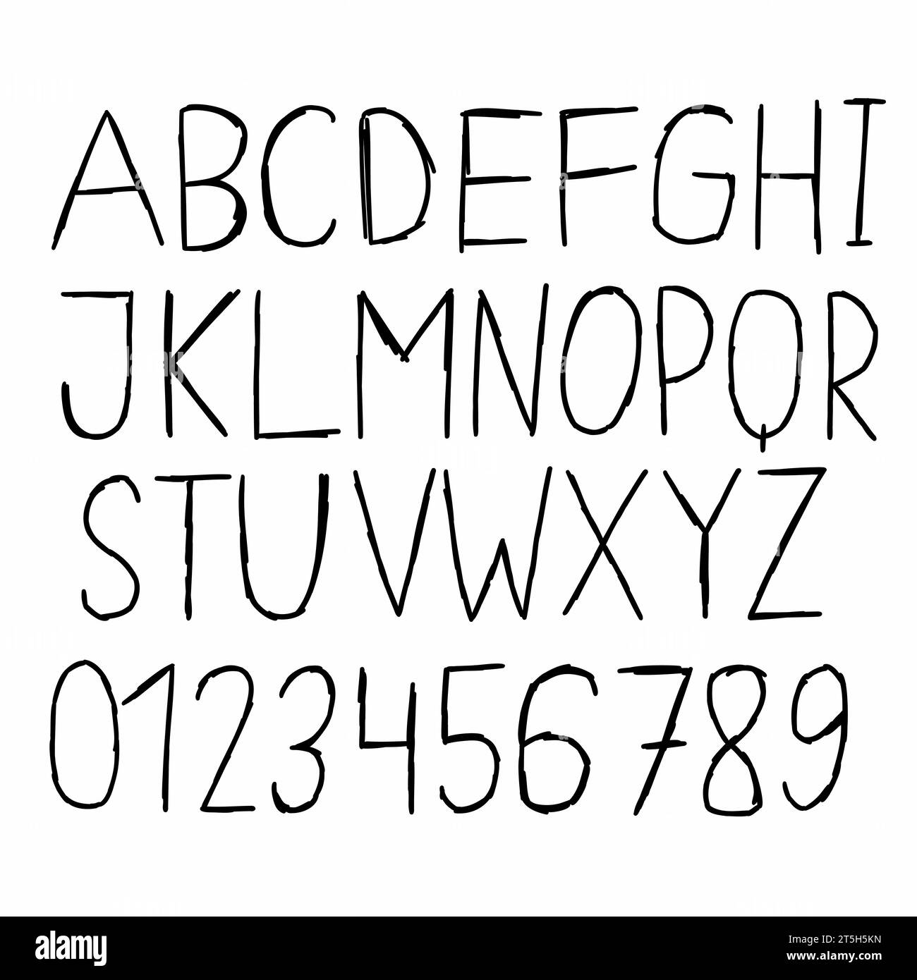 Scribble hand written by pen black english latin abc alphabet font A to ...