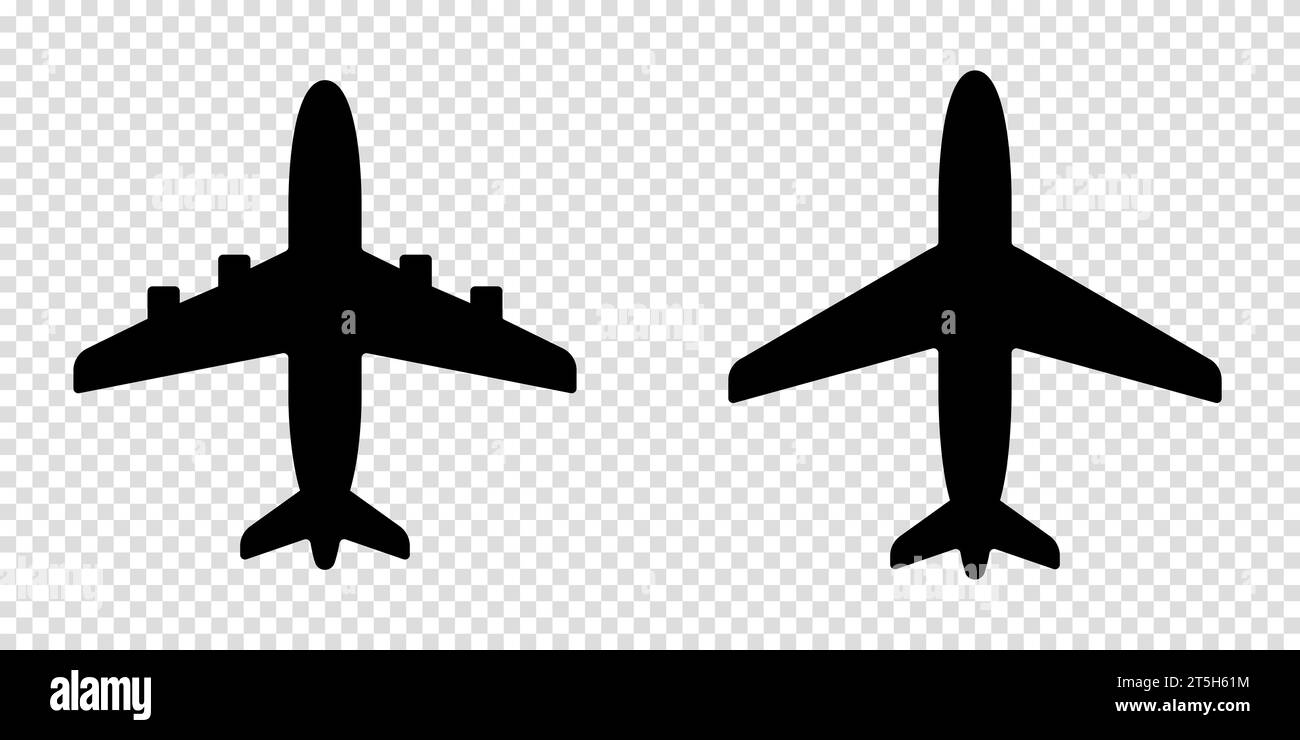 Airplane two sign icon on a transparent background Stock Vector Image ...