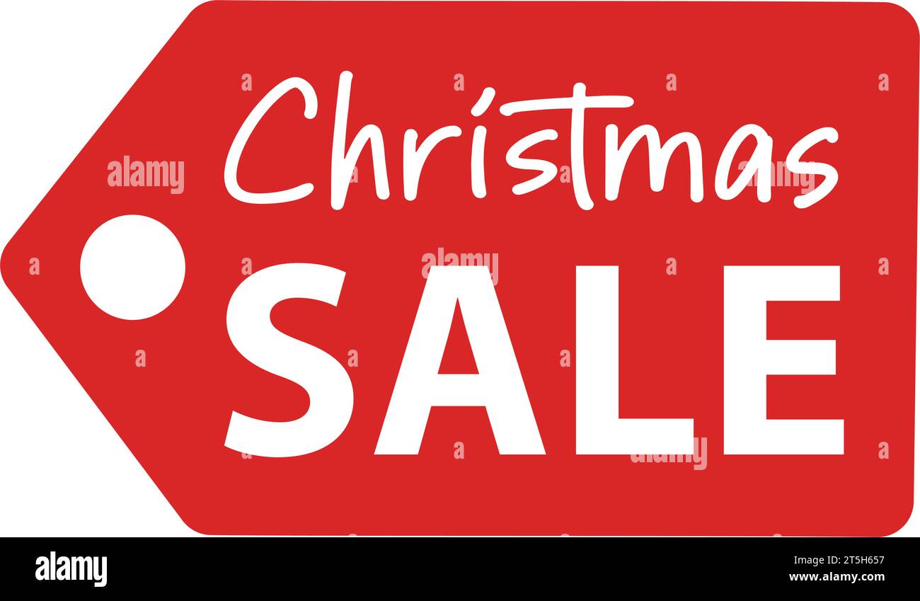 Christmas sale sign red Stock Vector Images - Alamy