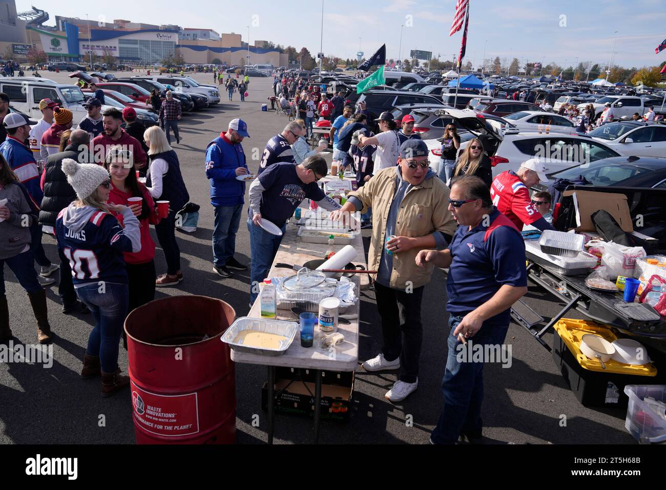 Football fans tailgate prior to an NFL football game between the ...