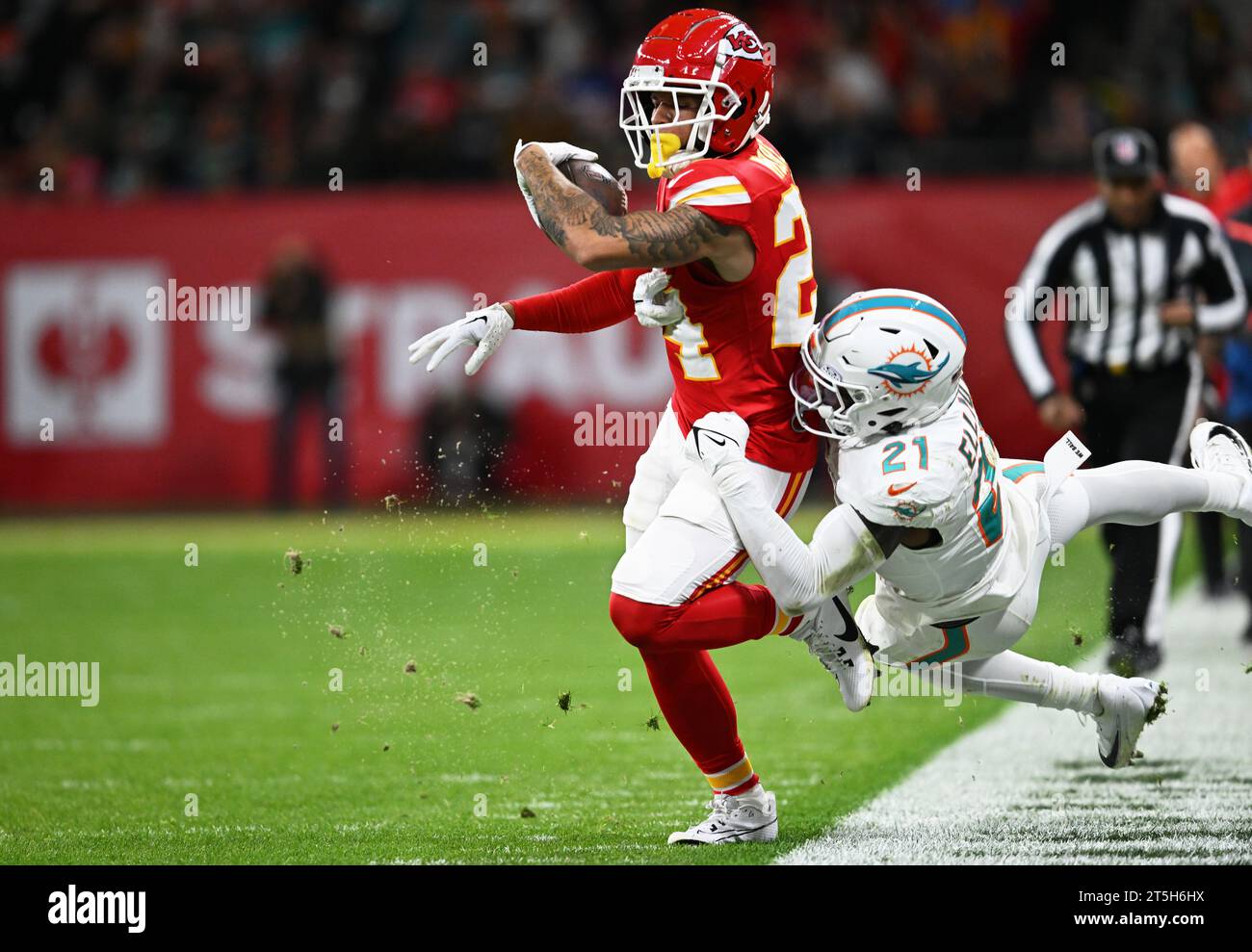 05 November 2023, Hesse, Frankfurt/Main: American football: NFL ...