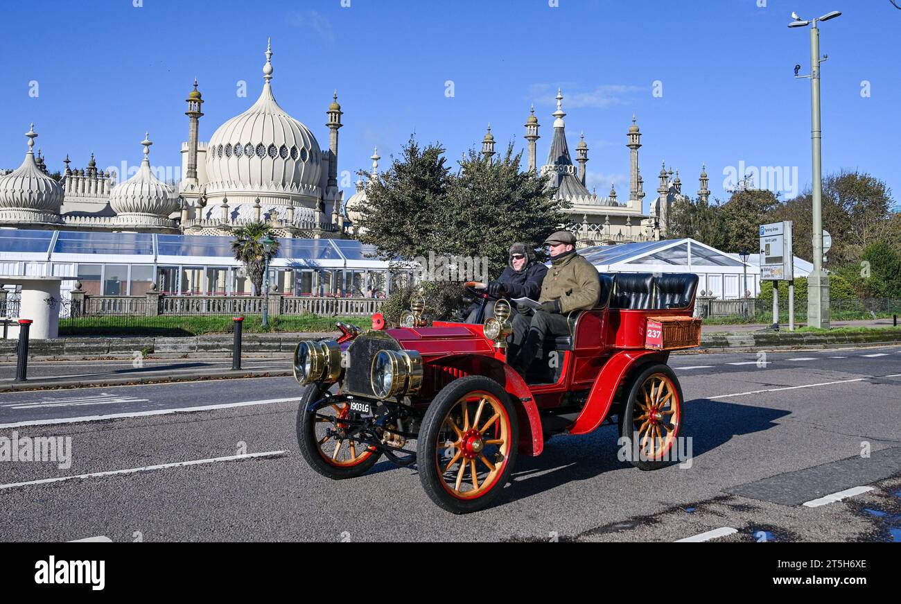 Brighton UK 5th November 2023 - A 1903 Darracq owned by Lord Irvine ...