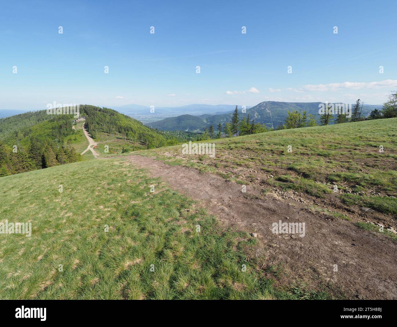Slope of Klimczok mount 1 117 m in Silesian Beskids near European ...