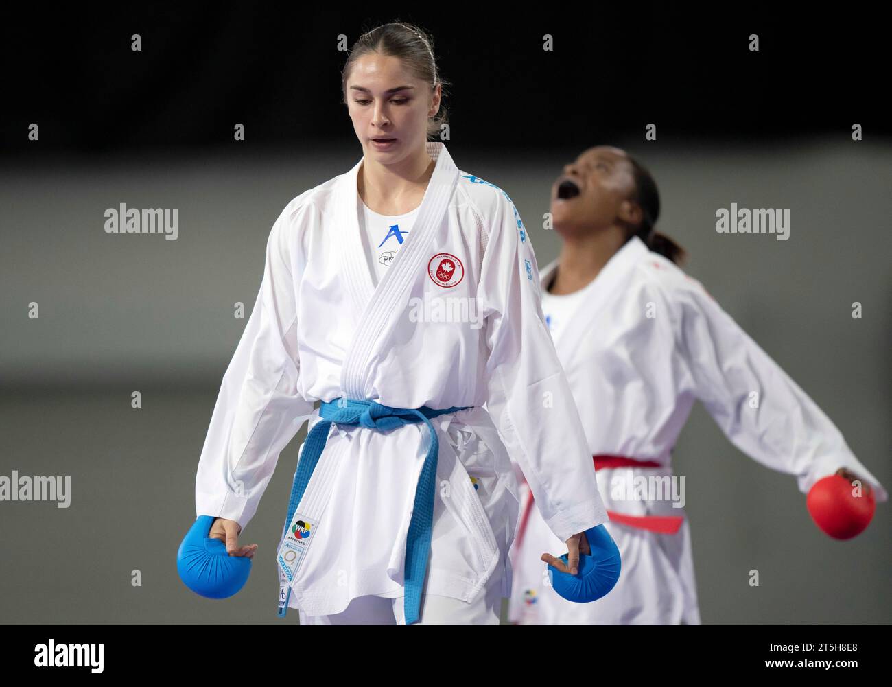Canada's Melissa Bratic reacts as Colombia's Wendy Mosquera Riascos ...