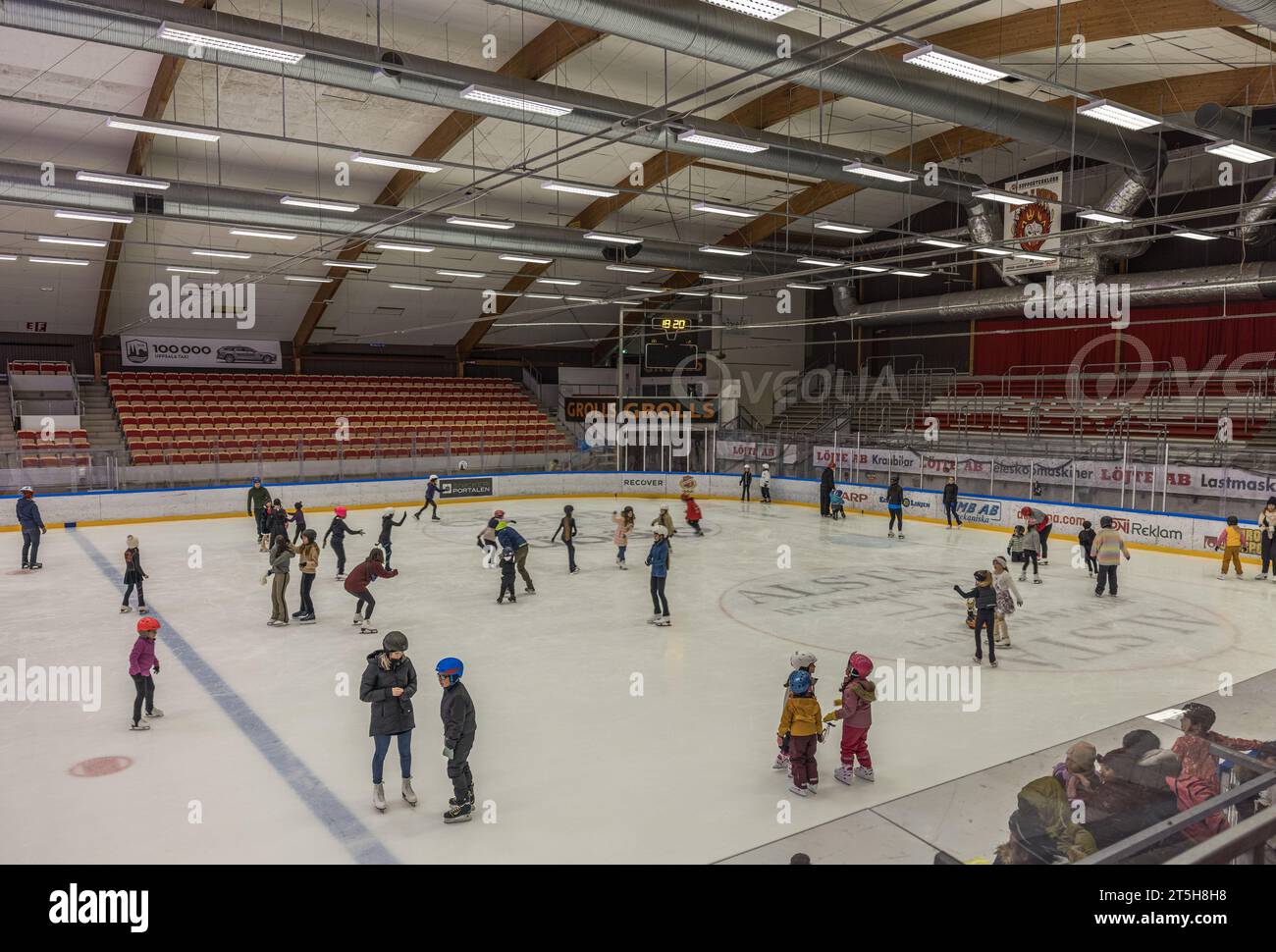Beautiful view of sports complex with an ice skating rink where ...