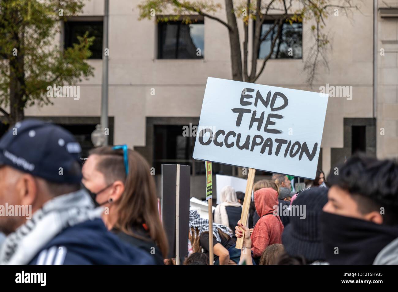 Washington, DC - 11-4-2023: Pro-Palestine Signs at Palestine March ...