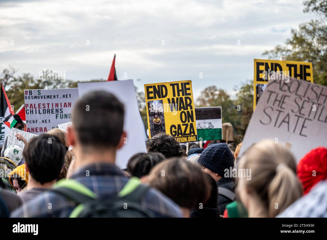 Washington, DC - 11-4-2023: Pro-Palestine Signs at Palestine March ...