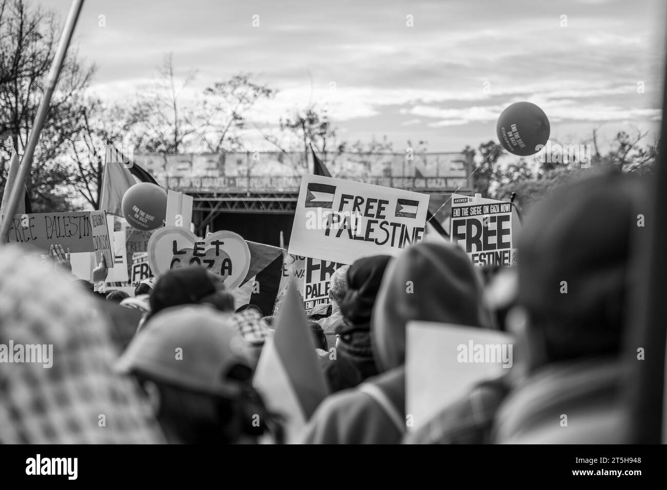 Washington, DC - 11-4-2023: Free Palestine Sign at Pro-Palestine march ...