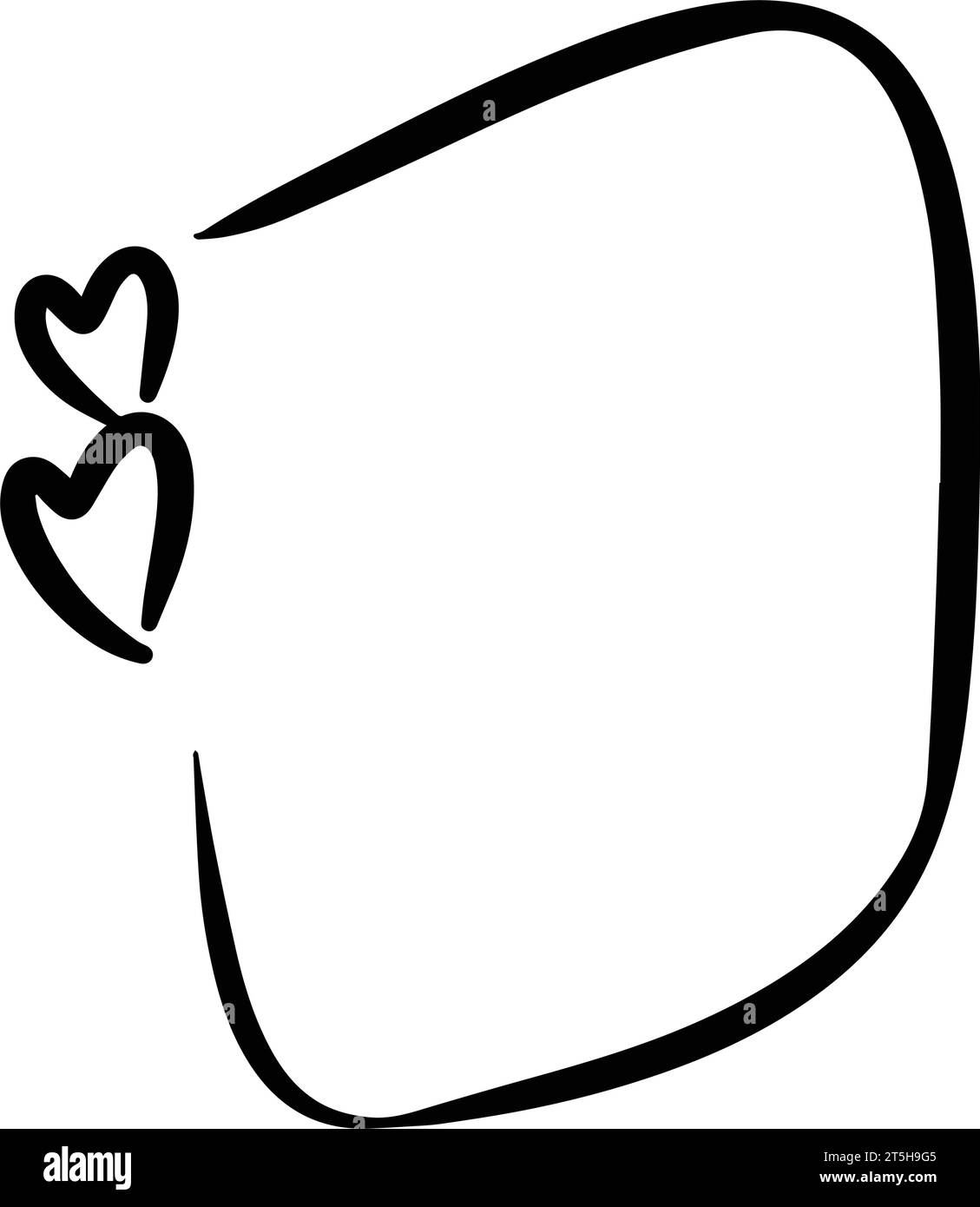 Heart textbox frame border abstract outline shape icon for decorative ...
