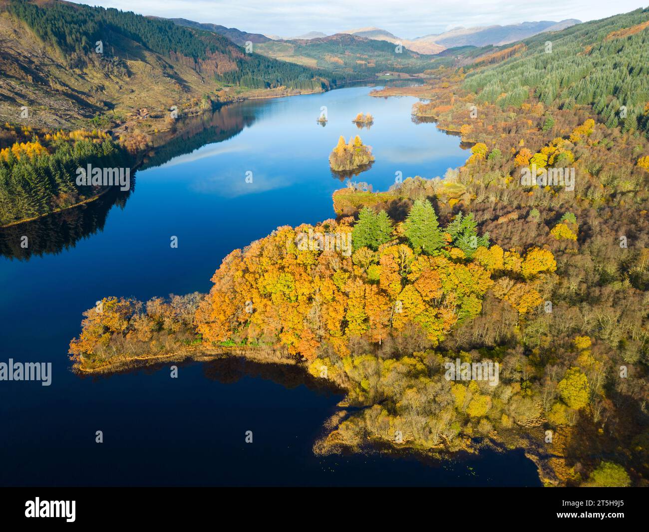Aerial view of loch chon hi-res stock photography and images - Alamy