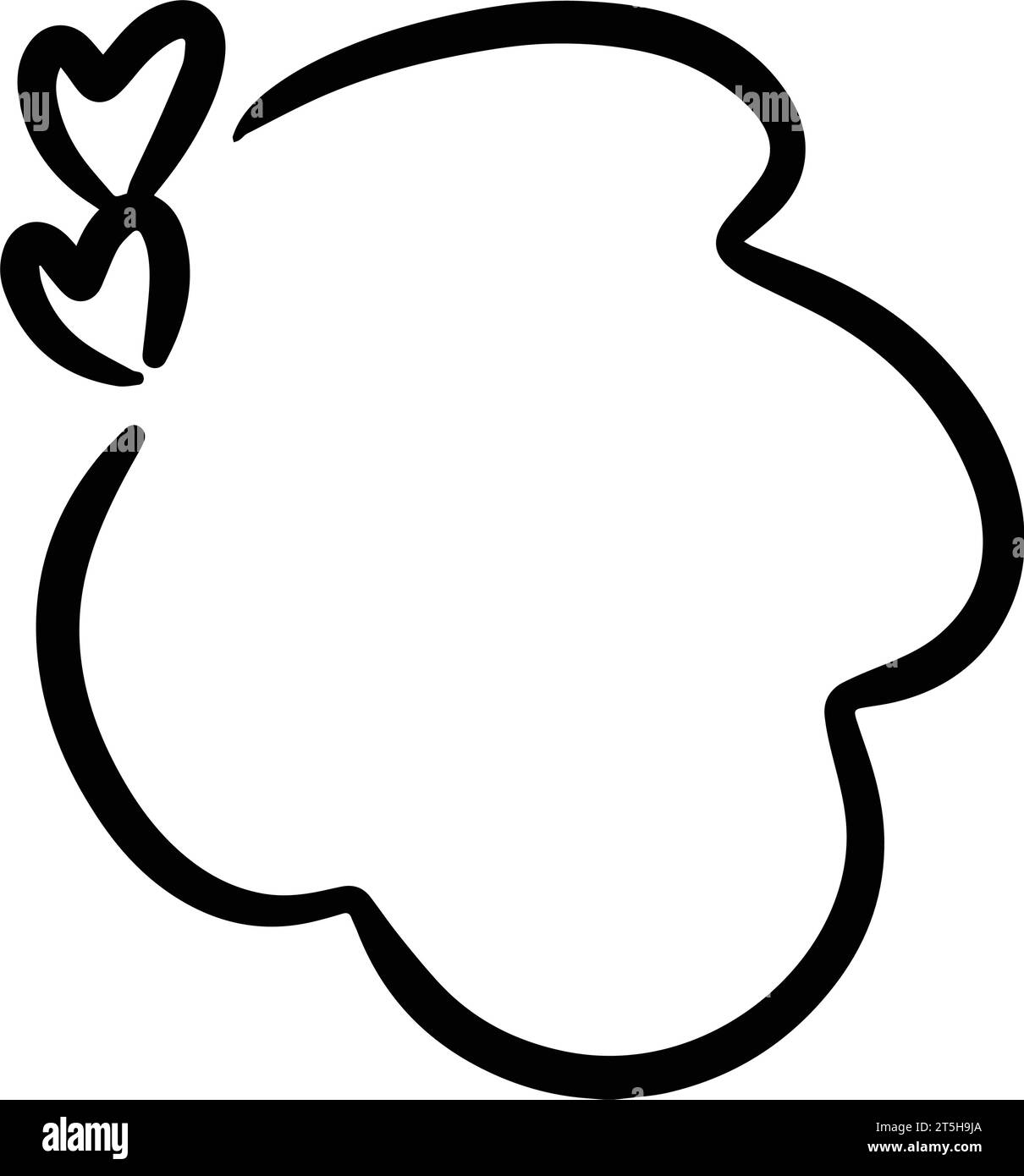 Heart textbox frame border abstract outline shape icon for decorative ...