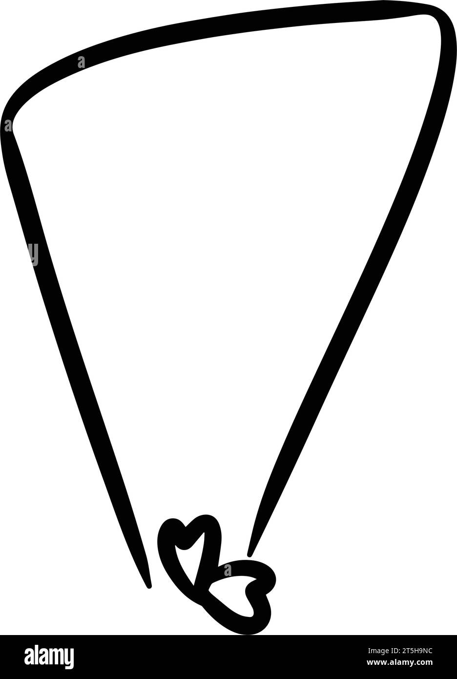 Heart textbox frame border abstract outline shape icon for decorative ...