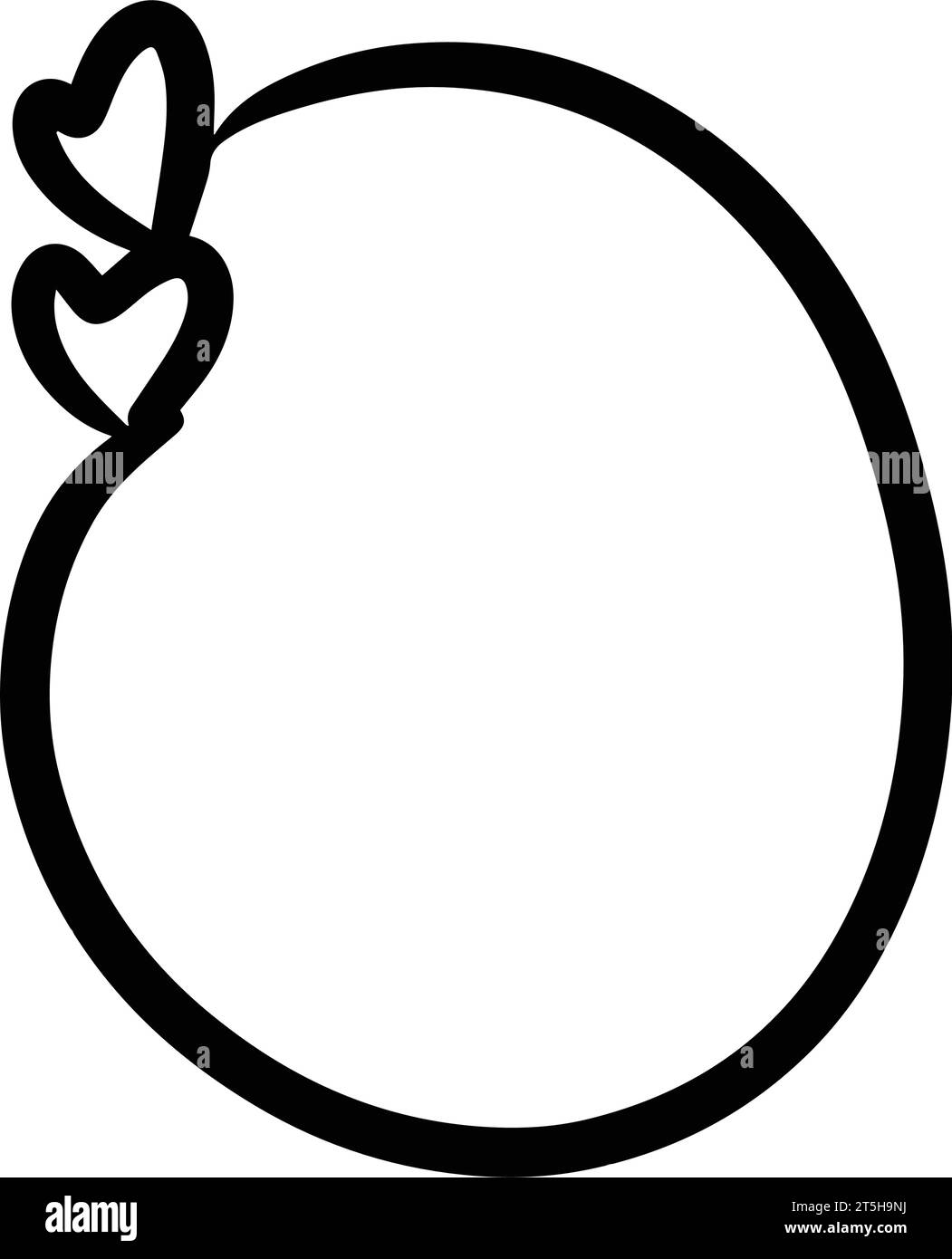 Heart textbox frame border abstract outline shape icon for decorative ...