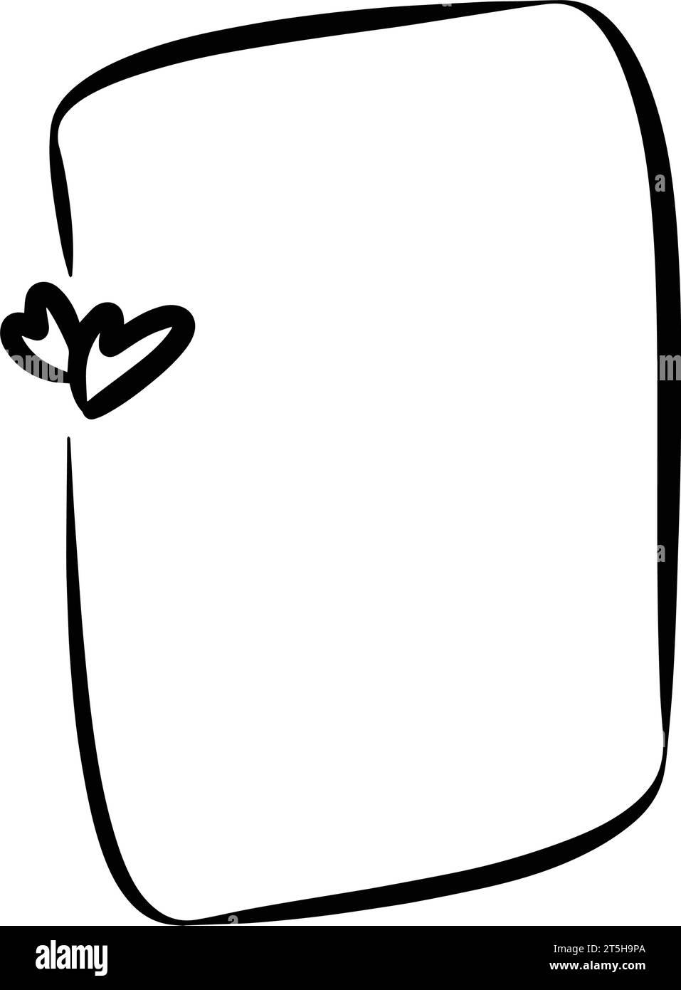 Heart textbox frame border abstract outline shape icon for decorative ...