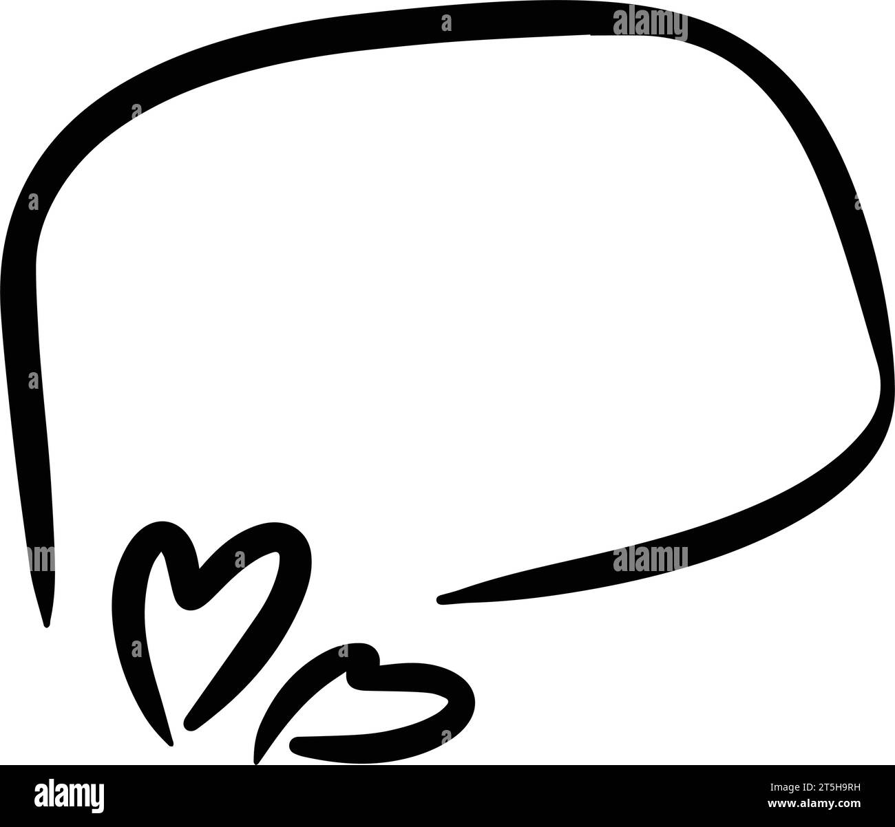 Heart textbox frame border abstract outline shape icon for decorative ...