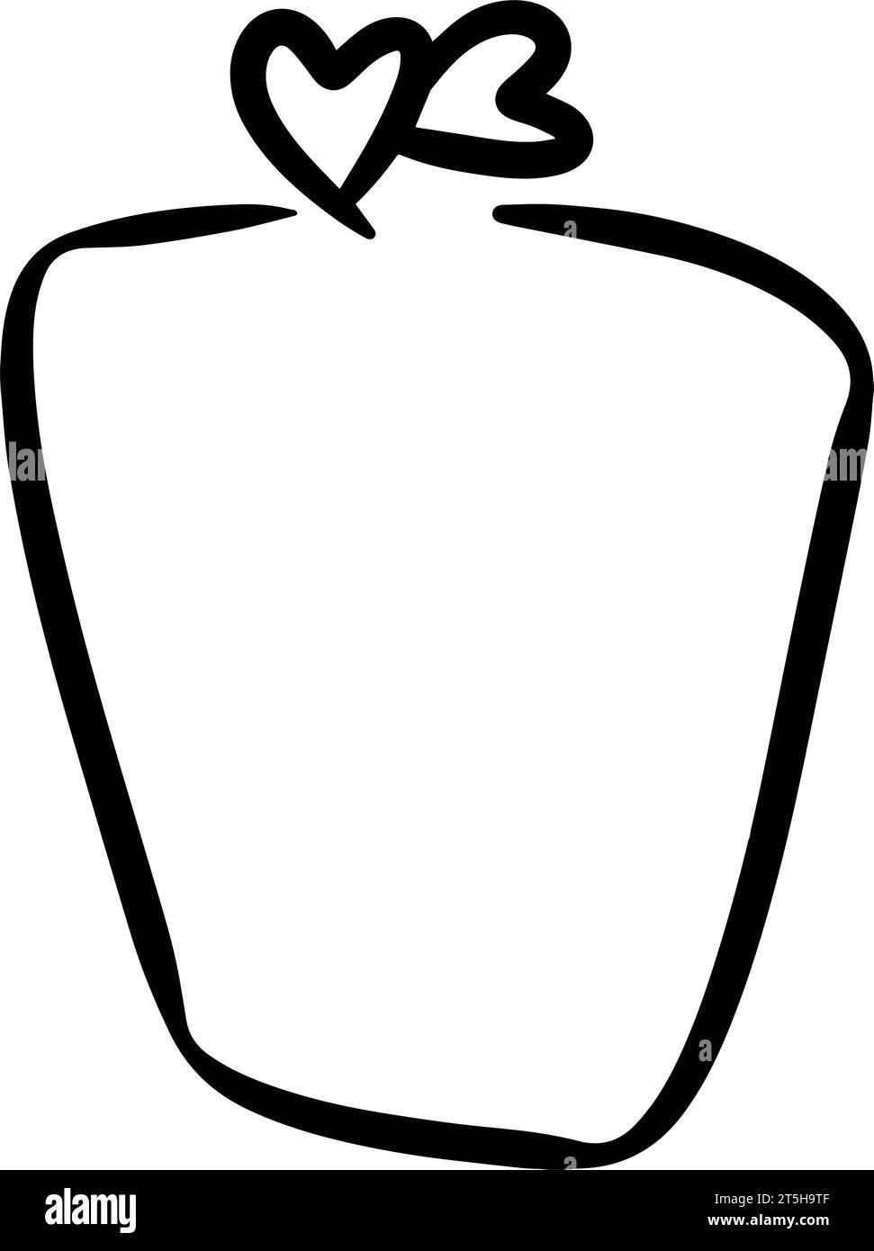 Heart textbox frame border abstract outline shape icon for decorative ...