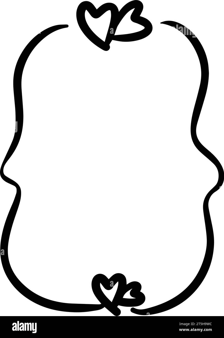 Heart textbox frame border abstract outline shape icon for decorative ...