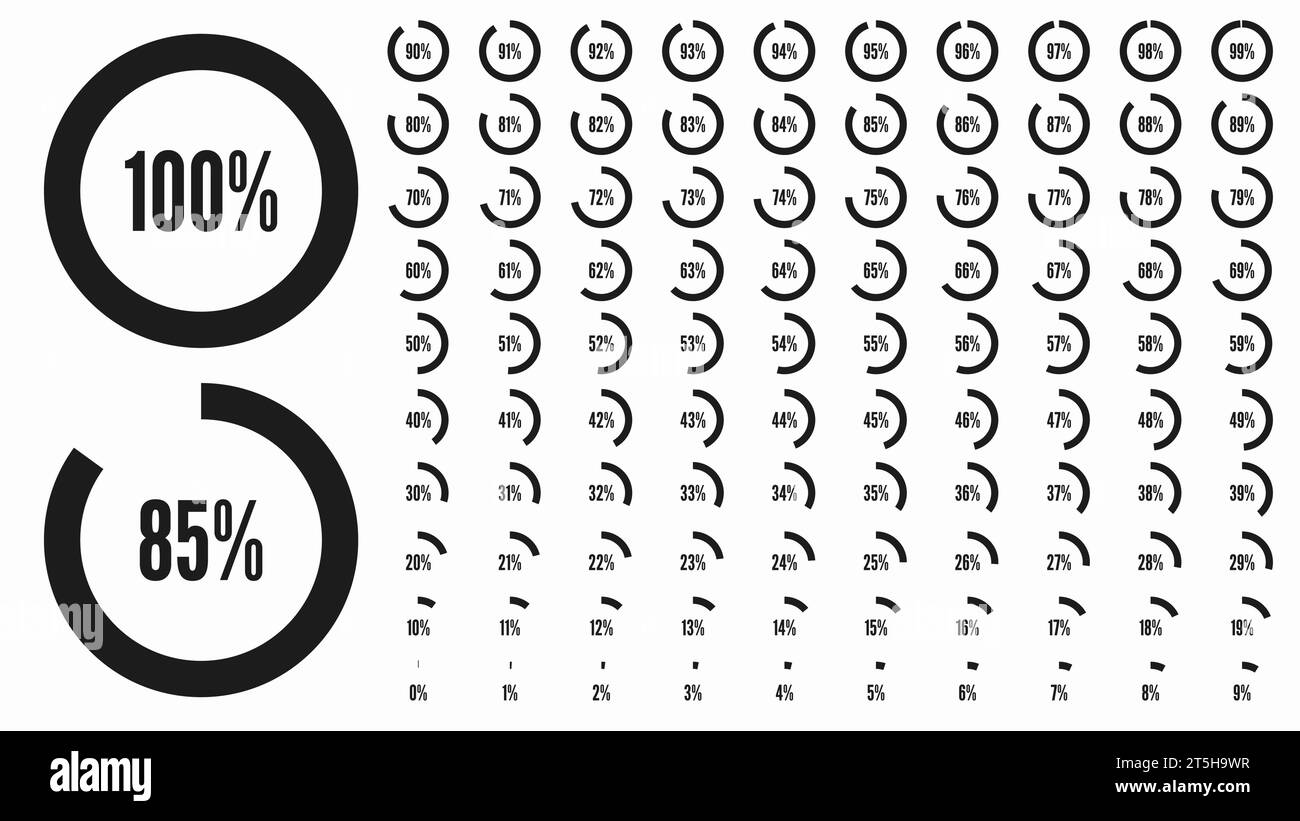 Big percent collection for user interface UI or business infographic ...