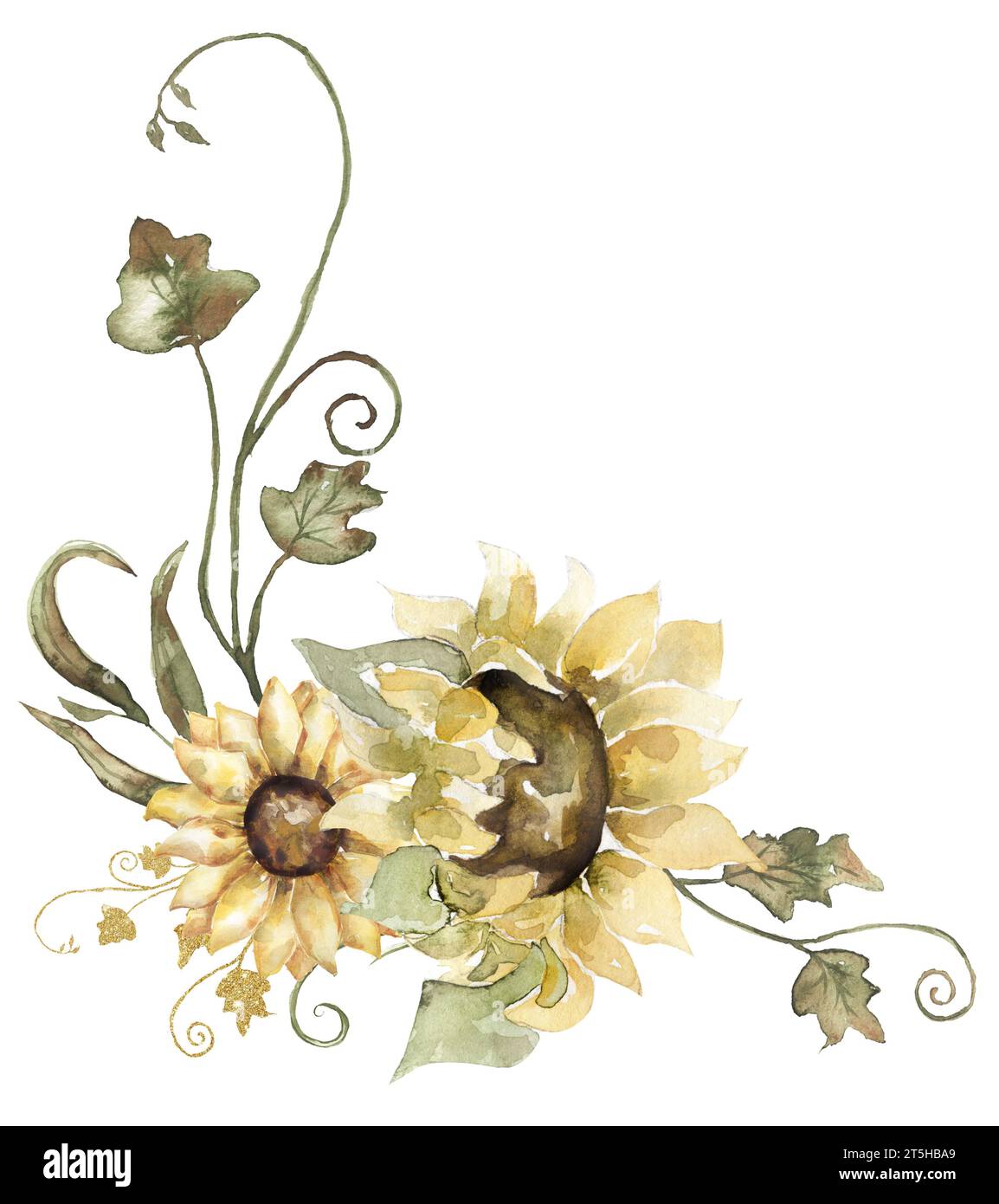 Sunflowers Clipart Border Sunflower Frame Vector Hd PNG Images,