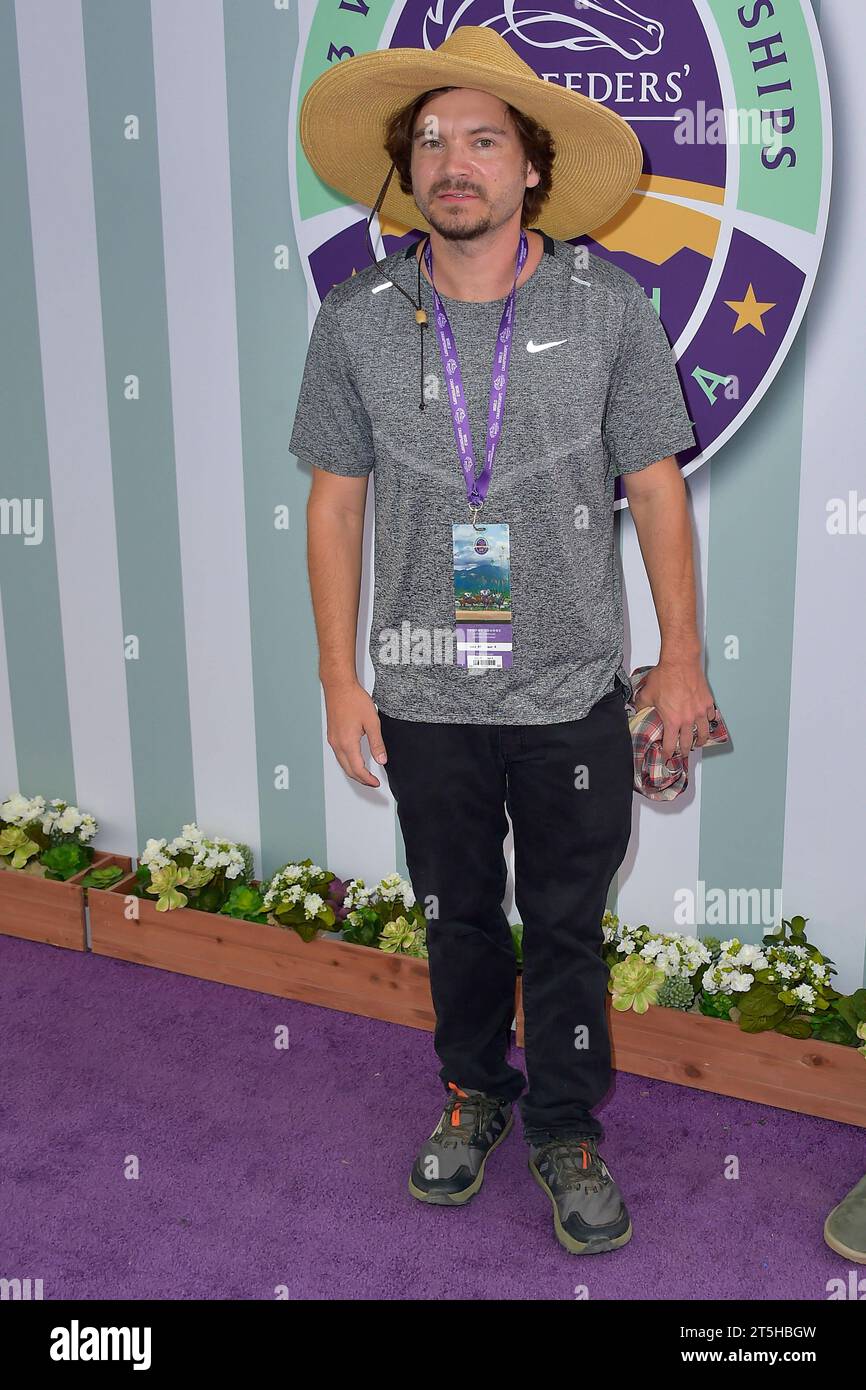 Emile Hirsch mit Sohn Valor Hirsch bei der Breeders Cup ...