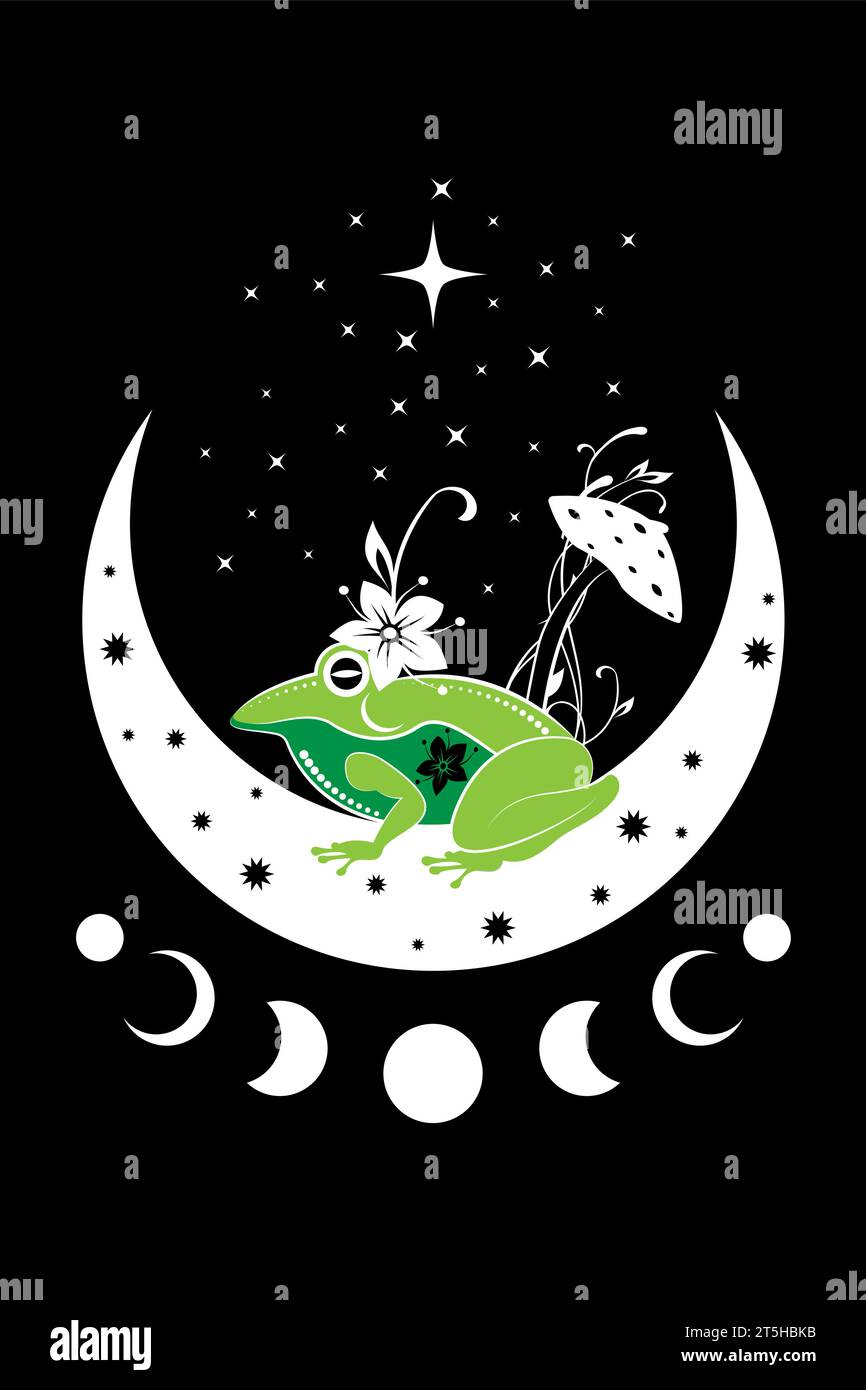 Moon toad Stock Vector Images - Alamy