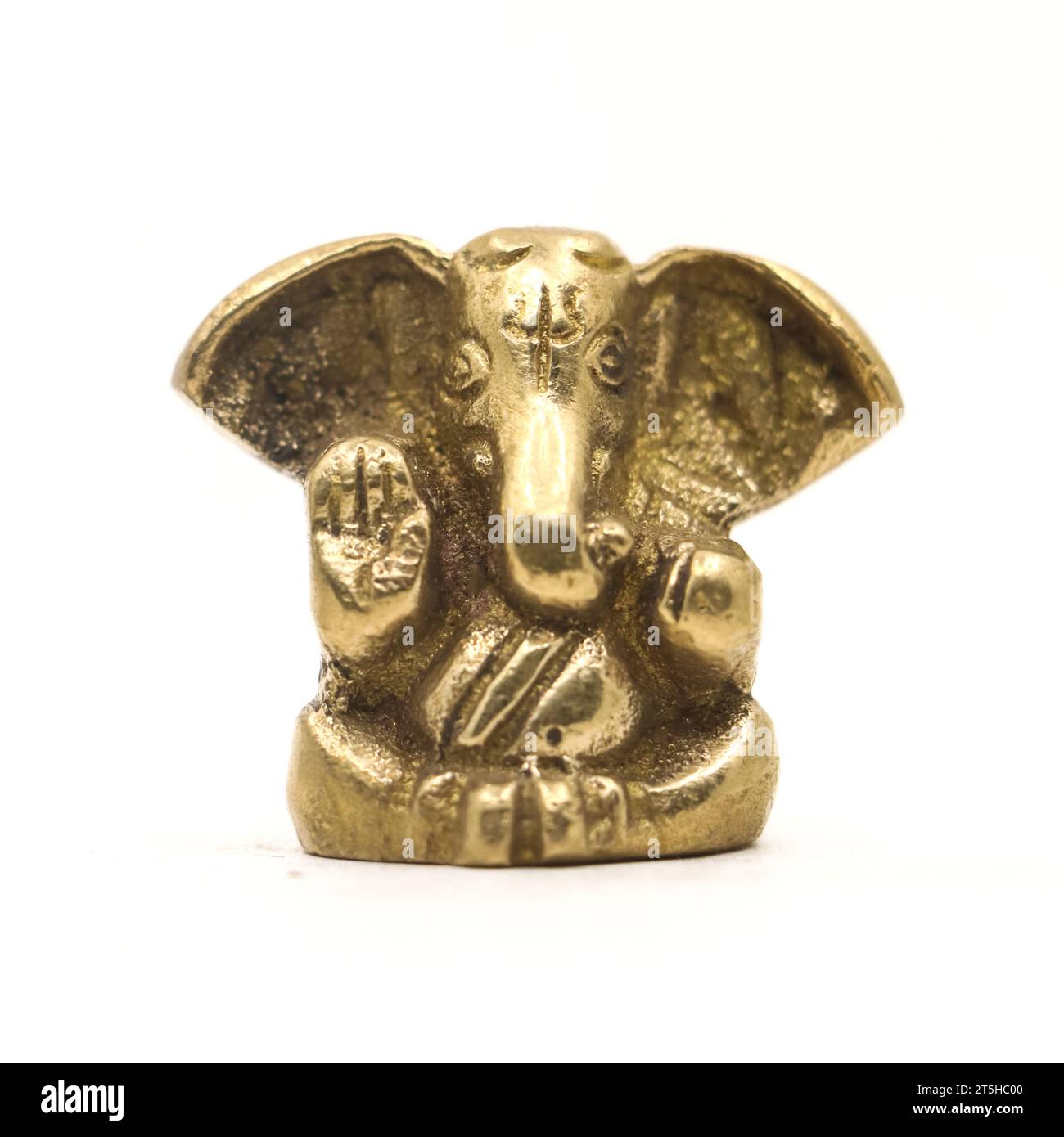 lord ganesh of hindu religion golden statue blessing, destroyer of evil ...