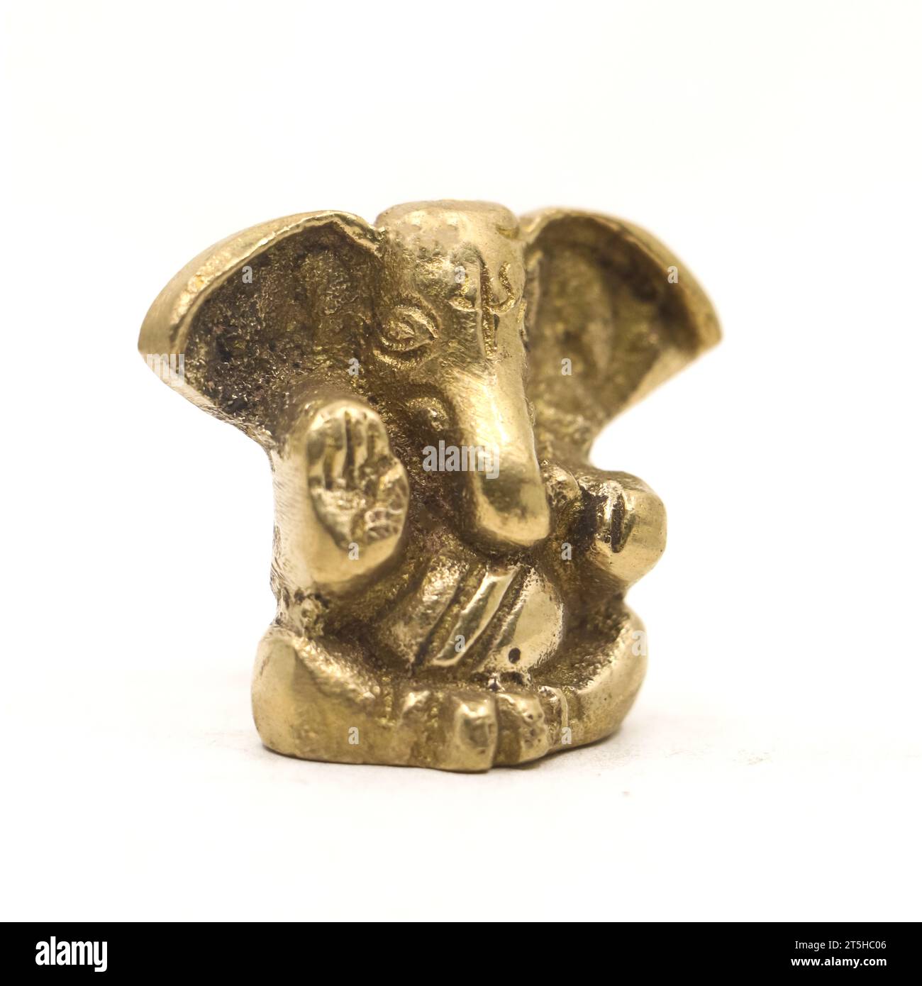 lord ganesh of hindu religion golden statue blessing, destroyer of evil ...