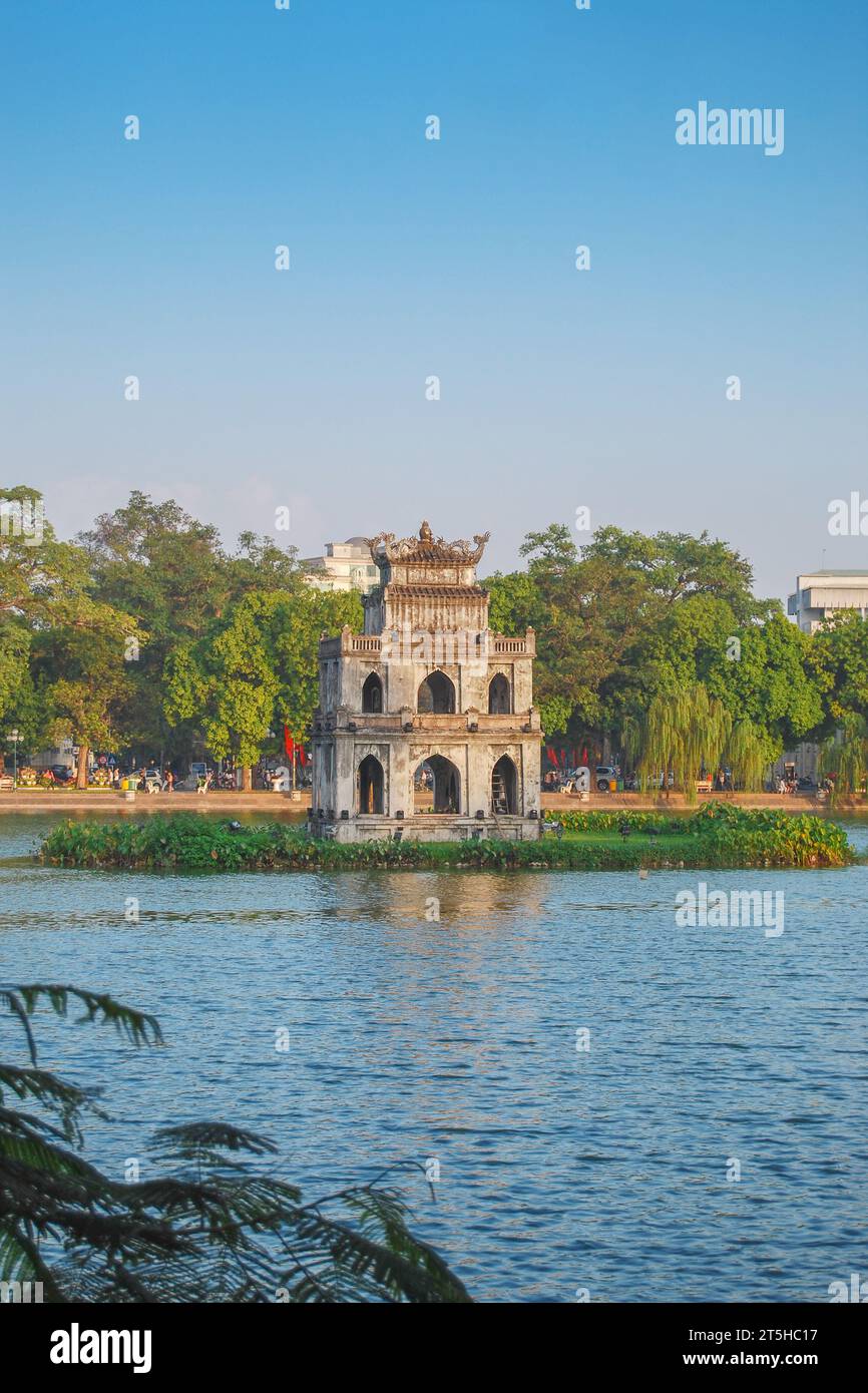 Turtle Tower on the Returned Sword Lake. Hanoi. Vietnam Stock Photo - Alamy