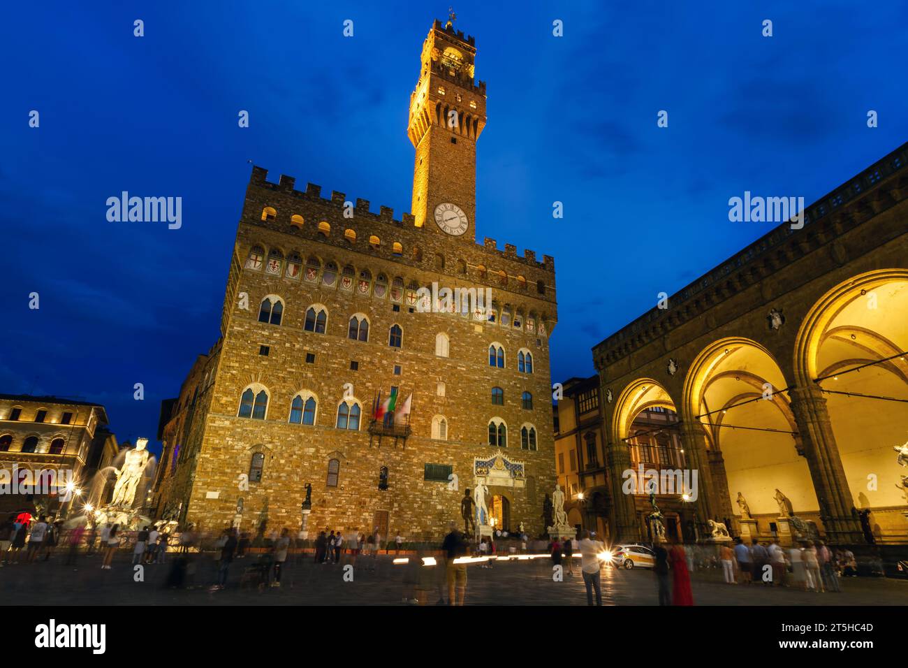 This town square comes alive during blue hour; the Piazza della ...