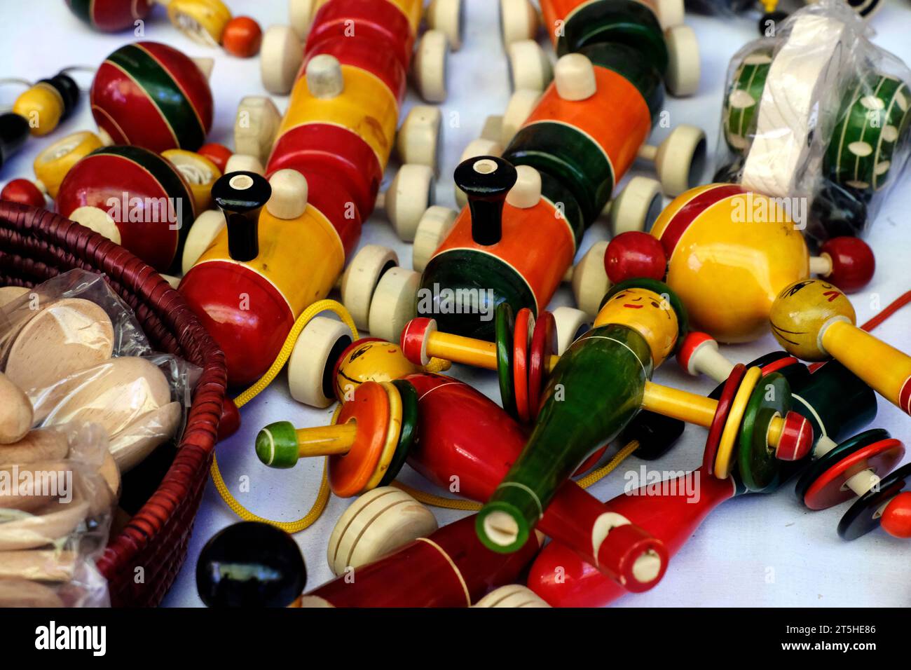 Pune, India, Handicraft items with selective focus, textile and ...