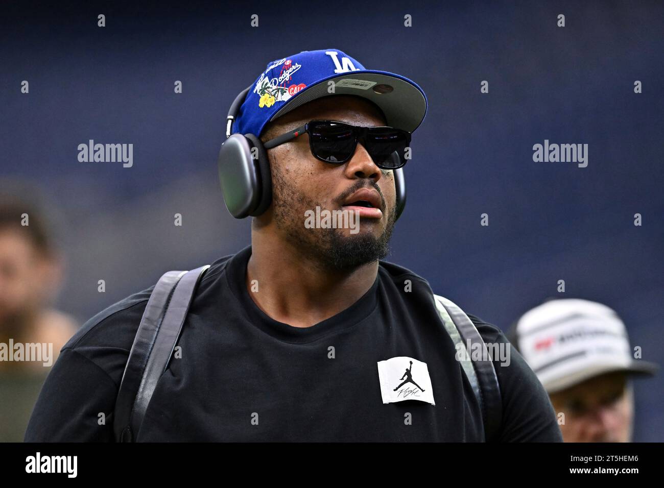Tampa Bay Buccaneers guard Nick Leverett arriving to the game against ...