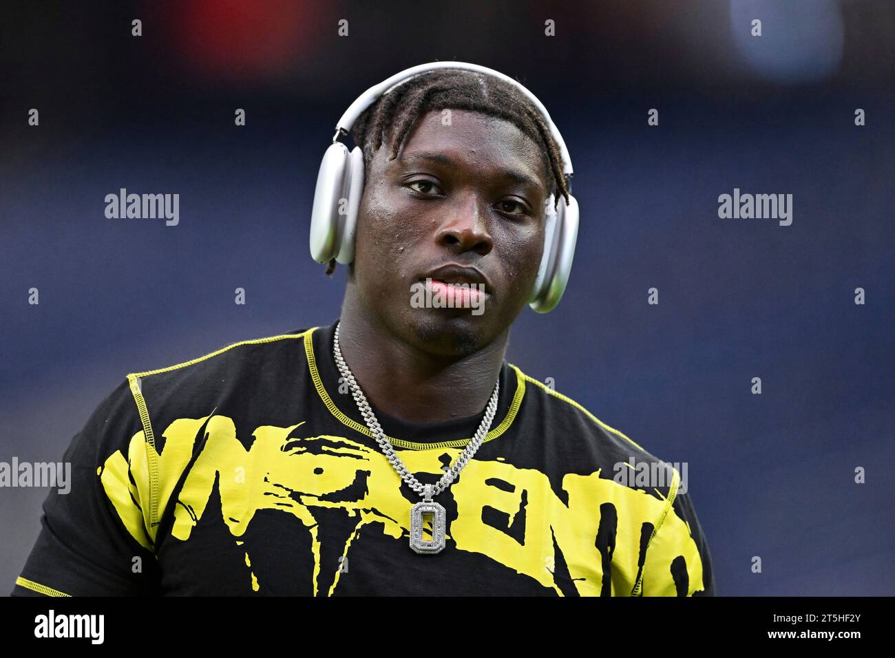 Tampa Bay Buccaneers linebacker Yaya Diaby arriving to the game against ...