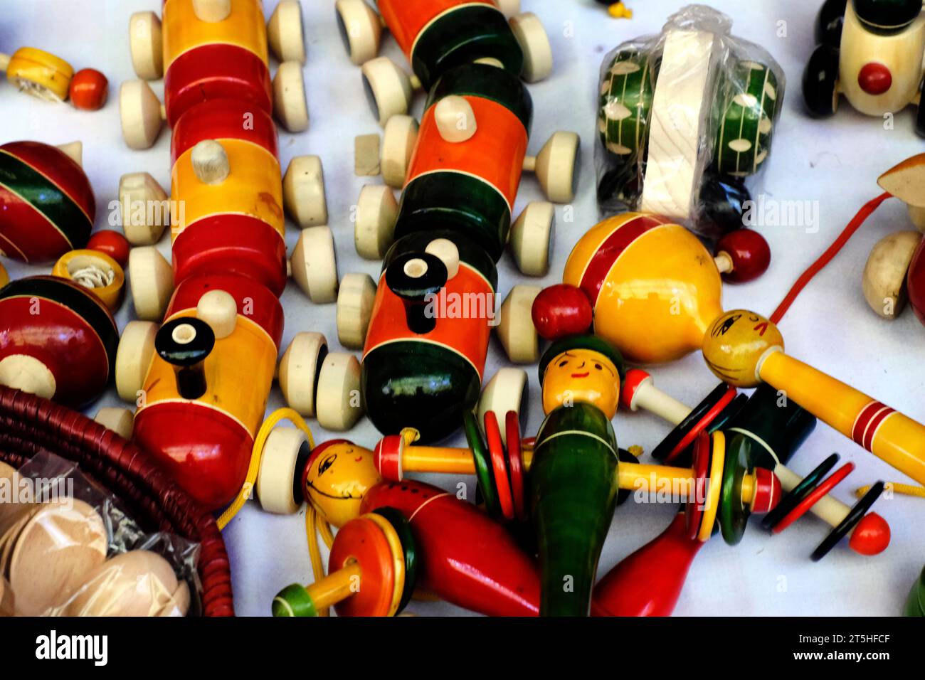 Pune, India, Handicraft items with selective focus, textile and ...