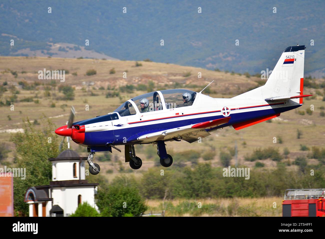 September 16, 2023, Skopje, Macedonia, Stenkovec. The training planes ...