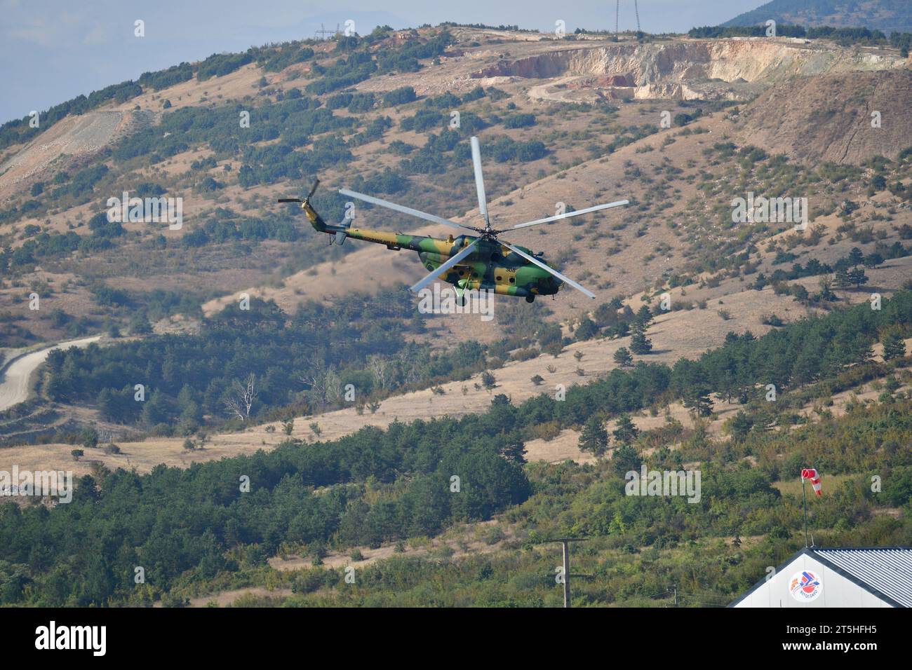 Macedonia, Stenkovec Sports Airport. The helicopter of the Macedonian ...