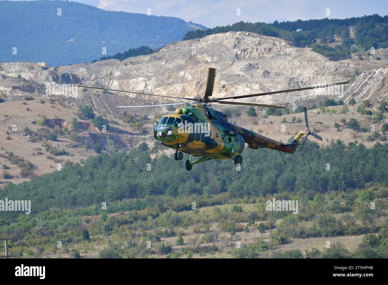 Macedonia, Stenkovec Sports Airport. The helicopter of the Macedonian ...
