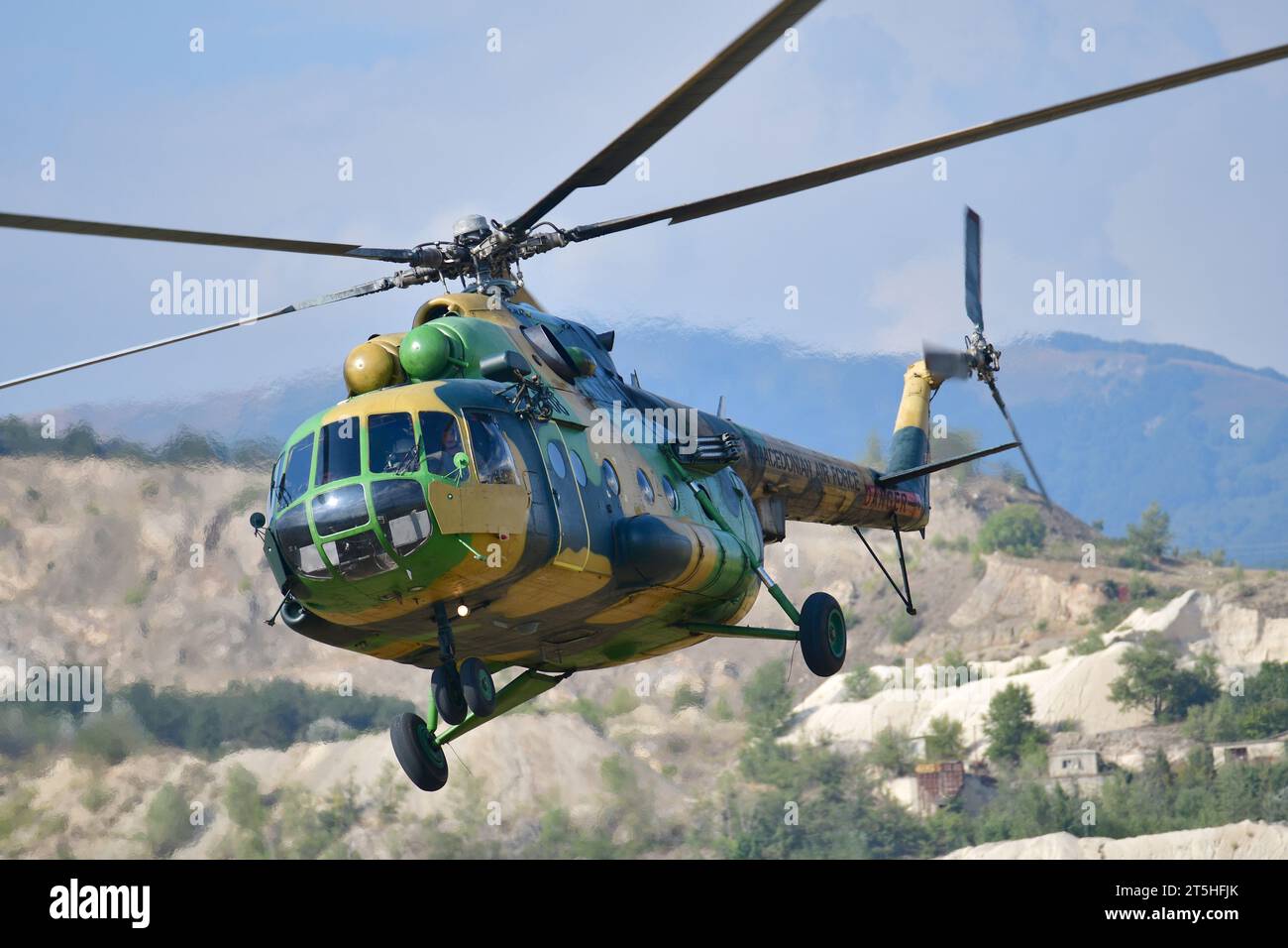 Macedonia, Stenkovec Sports Airport. The helicopter of the Macedonian ...