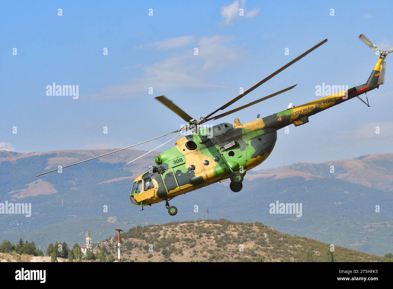 Macedonia, Stenkovec Sports Airport. The helicopter of the Macedonian ...