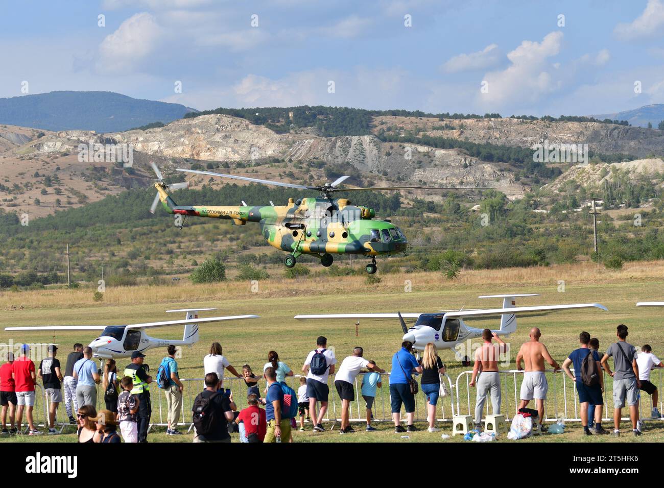 Macedonia, Stenkovec Sports Airport. The helicopter of the Macedonian ...