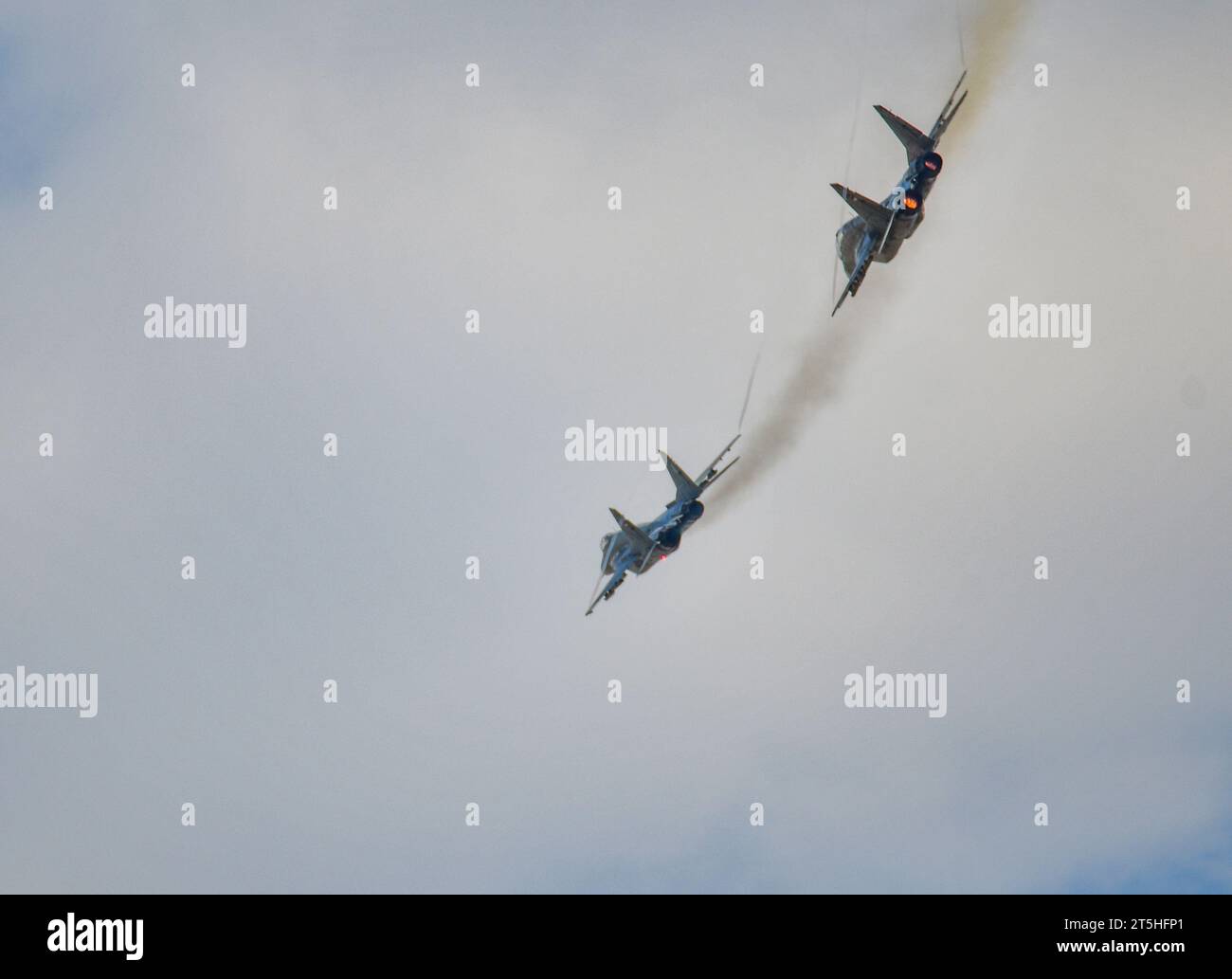 September 16, 2023, Skopje, Macedonia. MiG 29 aircraft of the Serbian ...