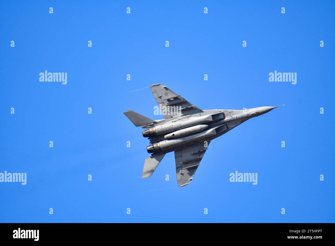 September 16, 2023, Skopje, Macedonia. MiG 29 aircraft of the Serbian ...