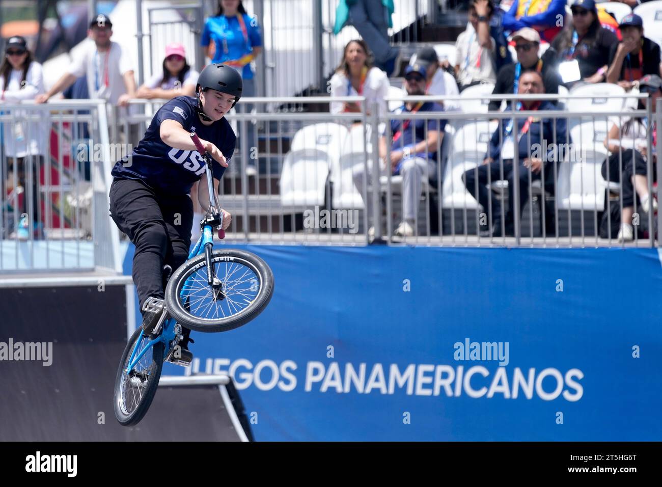 Hannah Roberts from the United States competes in the women's BMX ...
