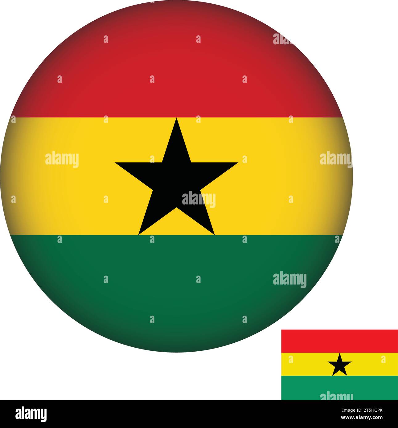Ghana Flag Round Shape Vector Stock Vector Image & Art - Alamy