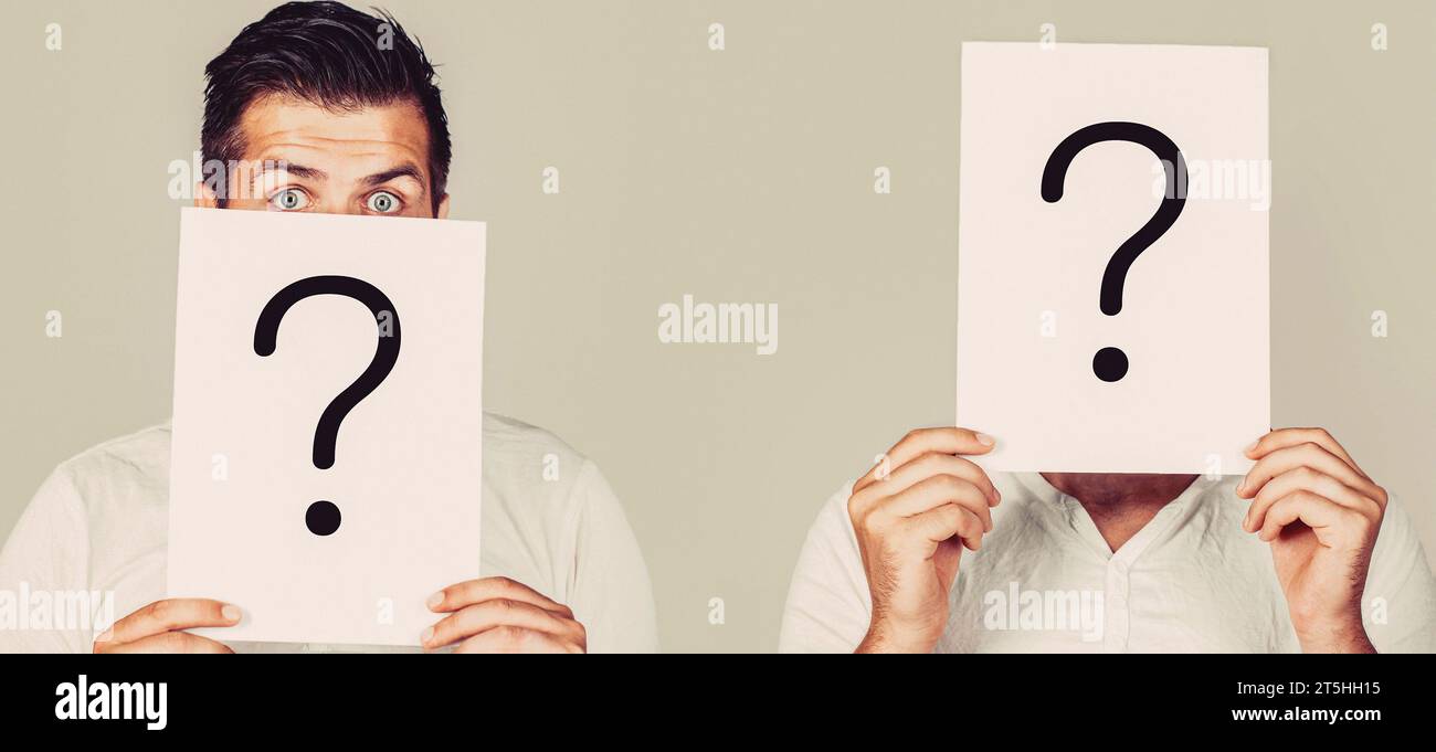 Man with question mark. Male incognita. Man a question, anonymous ...