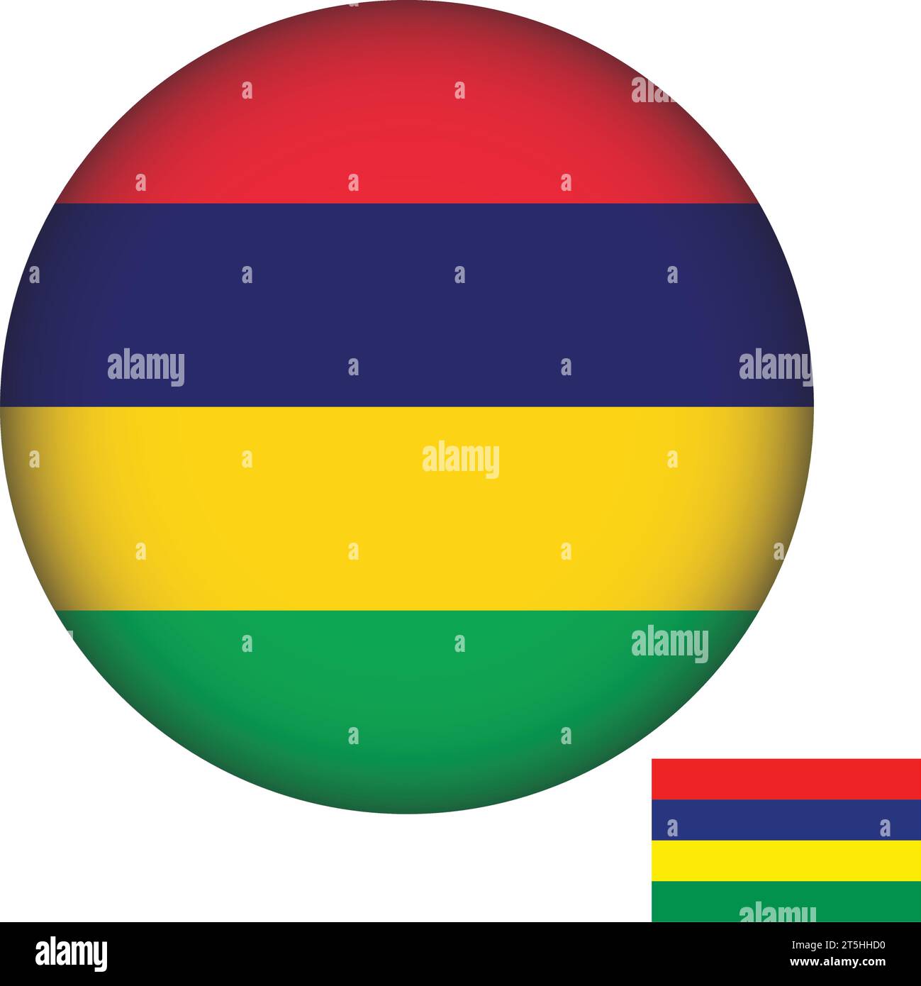 Mauritius Flag Round Shape Vector Stock Vector Image & Art - Alamy